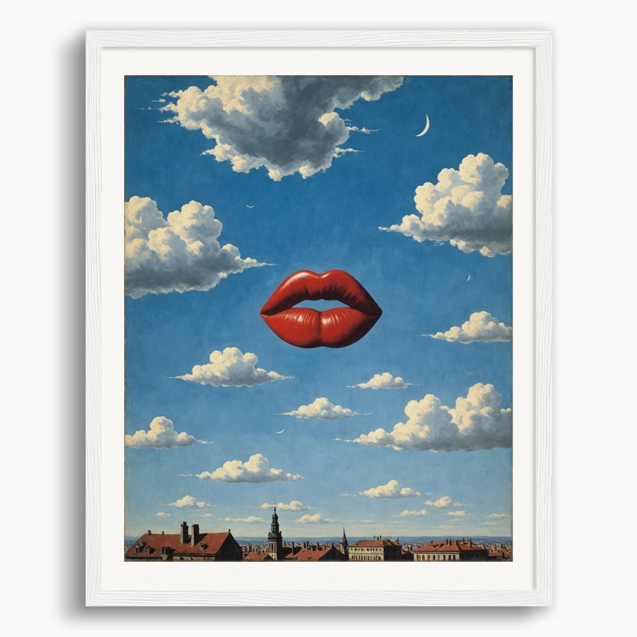 Belgian surrealism, flying lips – Poster | Wall Art Print for your Kiwi ...
