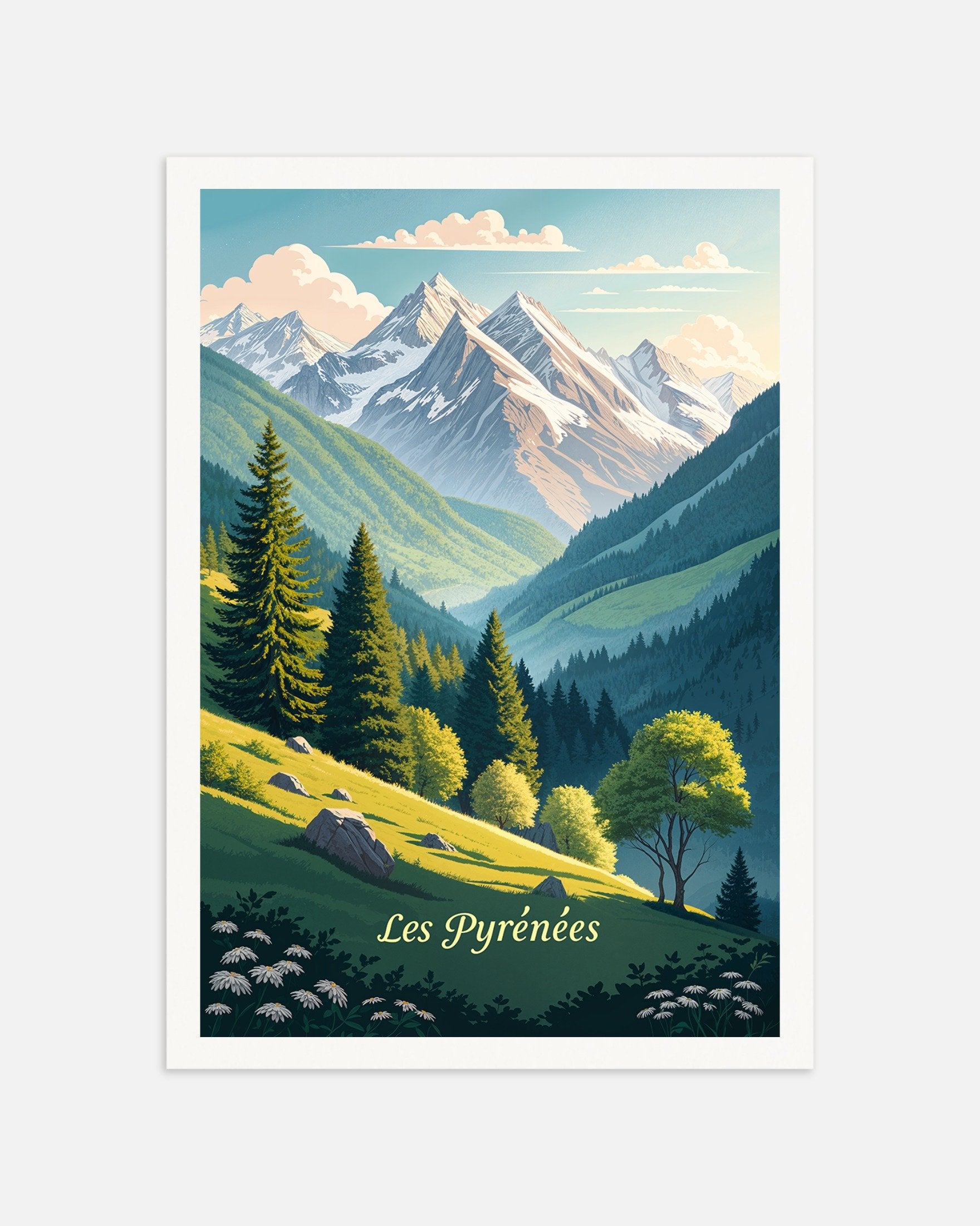 The Pyrenees – Stunning Mountain Scenery Print | Posterscape.nz