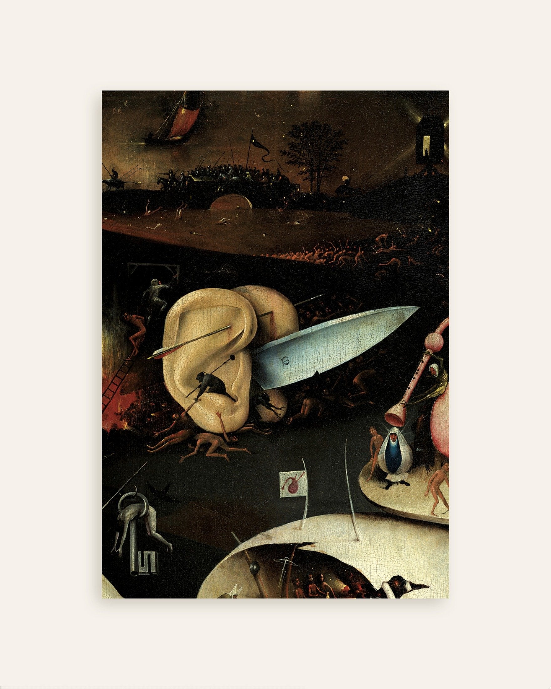 Bosch Garden of Earthly Delights Hell ears | Posterscape.nz